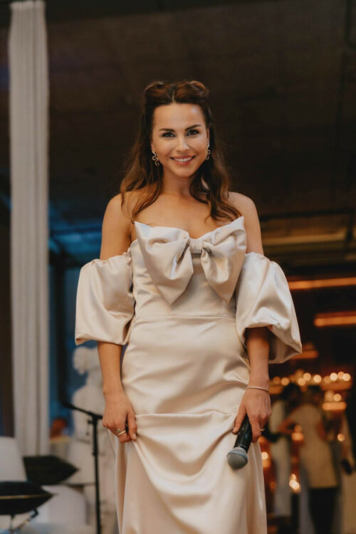 Lelde Dreimane dressed up for an event / Amelii dress BOW - Amelii